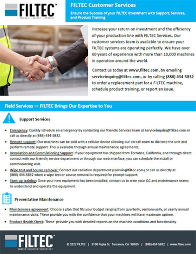 Parts and Services - FILTEC